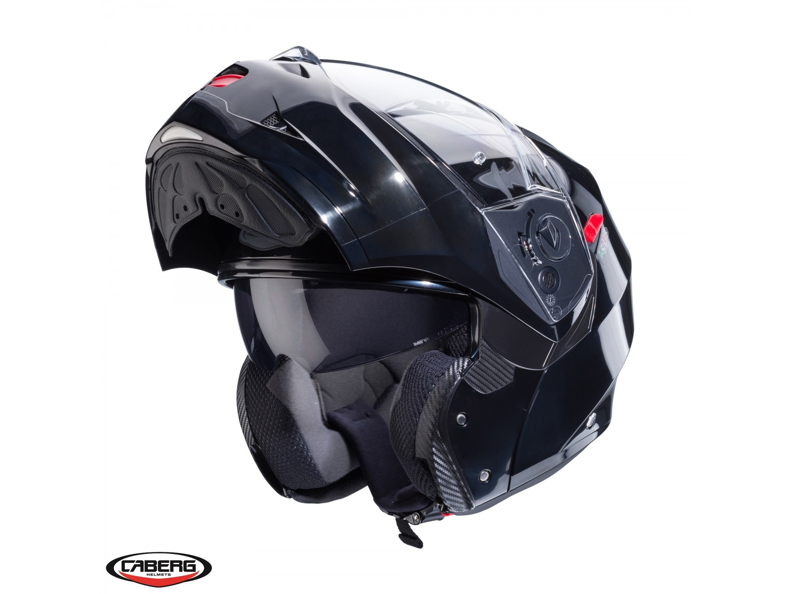 Casca modulabila (flip-up) Caberg model Duke X SV Smart black (negru ...