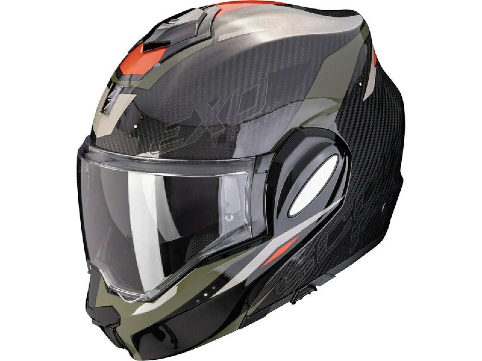 Casca modulara flip-back SCORPION EXO-TECH EVO CARBON ROVER