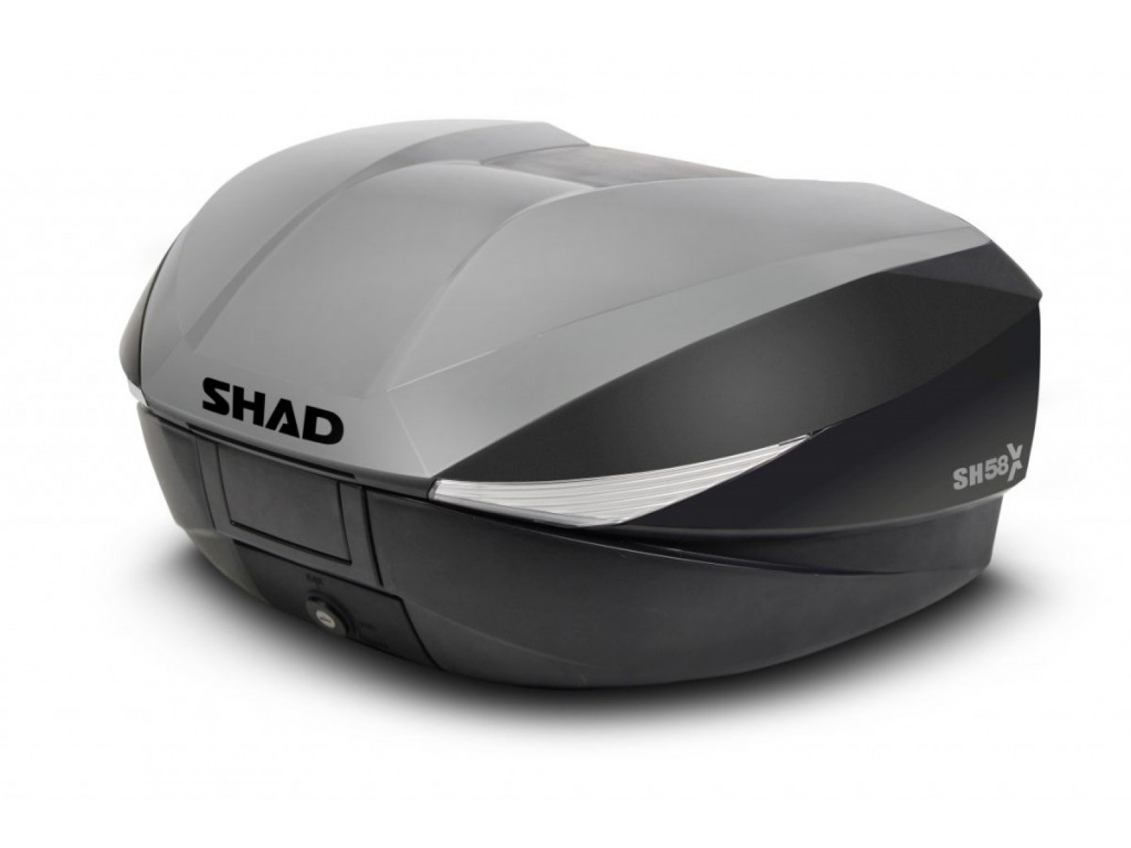 Top case cu capac colorat SHAD SH58X New titanium with PREMIUM lock